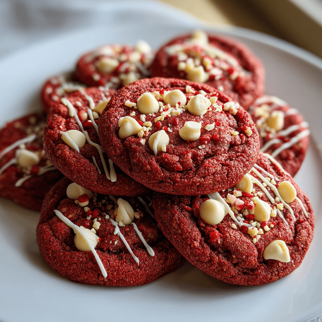 Red Velvet White Chocolate Cheesecake Cookies Recipe